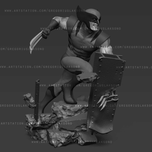 Download STL file Wolverine Fan Art Statue 3d Printable • 3D printing ...