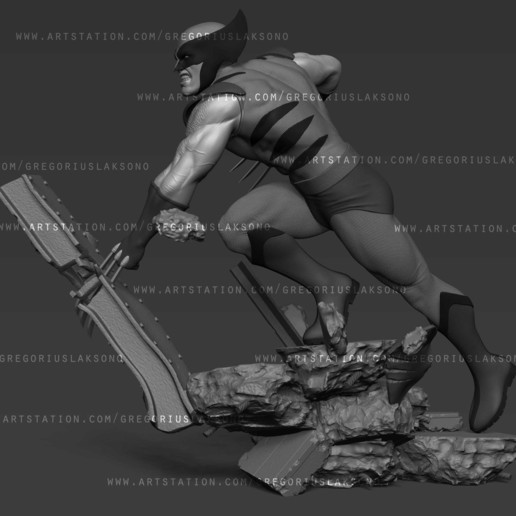 Download STL file Wolverine Fan Art Statue 3d Printable • 3D printing ...
