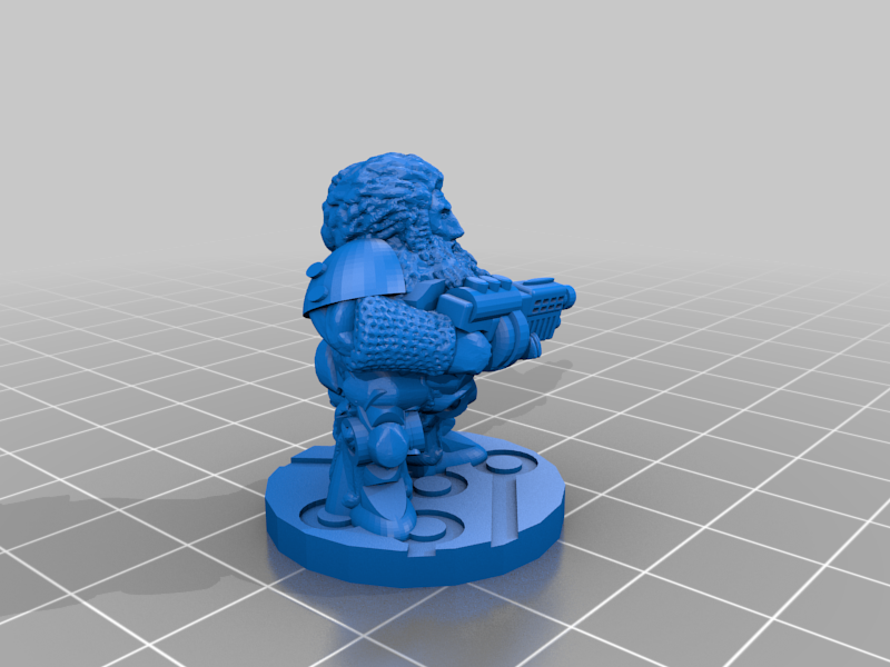 Free STL file Space Dwarf With Shotgun・3D printing template to download ...