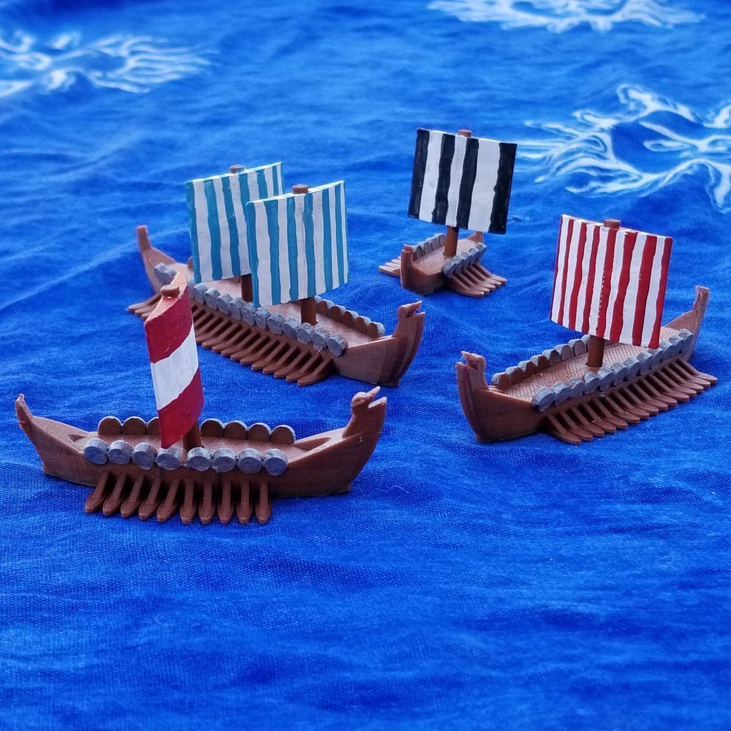 Free STL file Viking Long Ships for Ortus Novae: Trireme ⛵・Template to ...