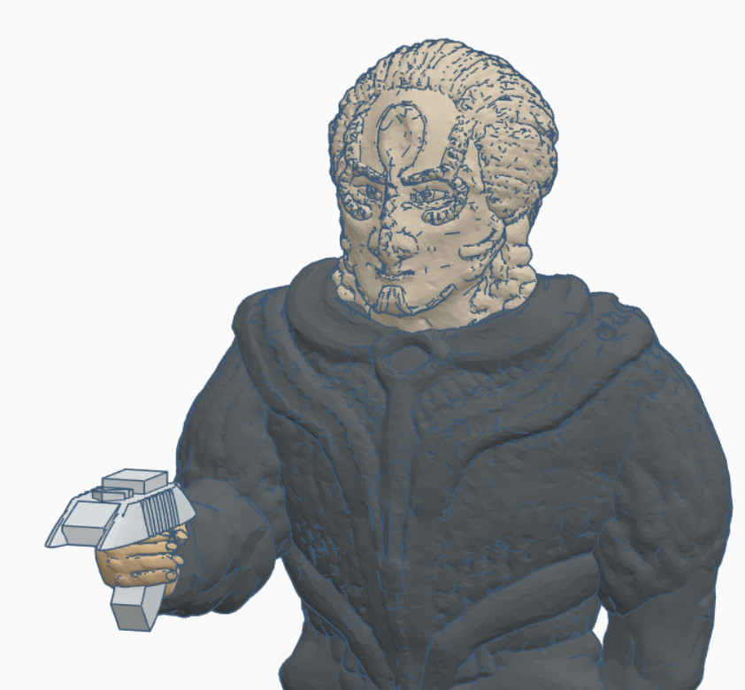 Бесплатный STL файл Cardassian With Pistol・Дизайн 3D принтера для ...