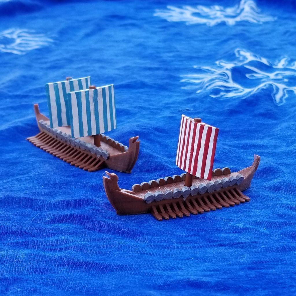 Free STL file Viking Long Ships for Ortus Novae: Trireme ⛵・Template to ...