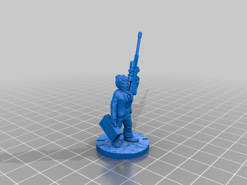 Free STL file Cyberpunk Sniper Agent (No Supports Needed!)・3D printer ...