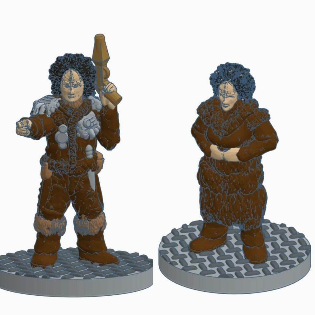 Free STL file Kazon Maje and Concubine・3D printer design to download・Cults