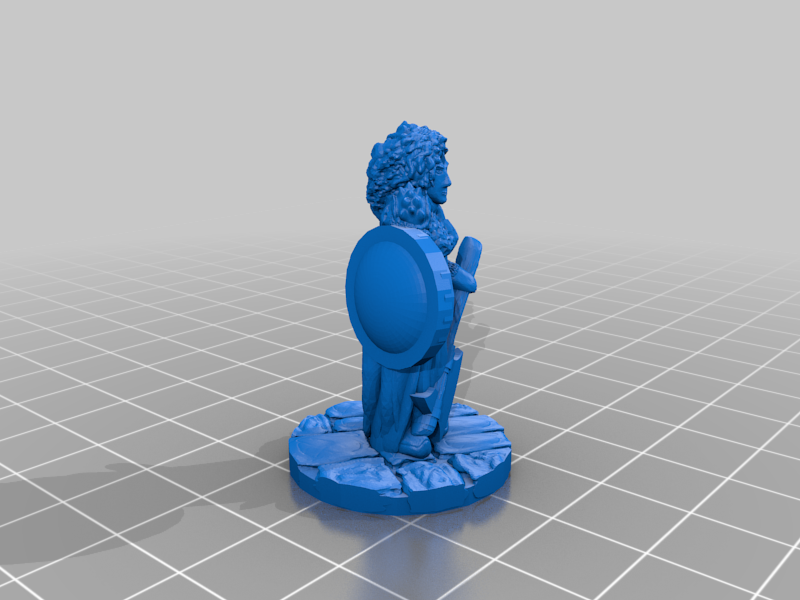 Free STL file Easy-Print Axe-Wielding Shieldmaiden・3D printing idea to ...