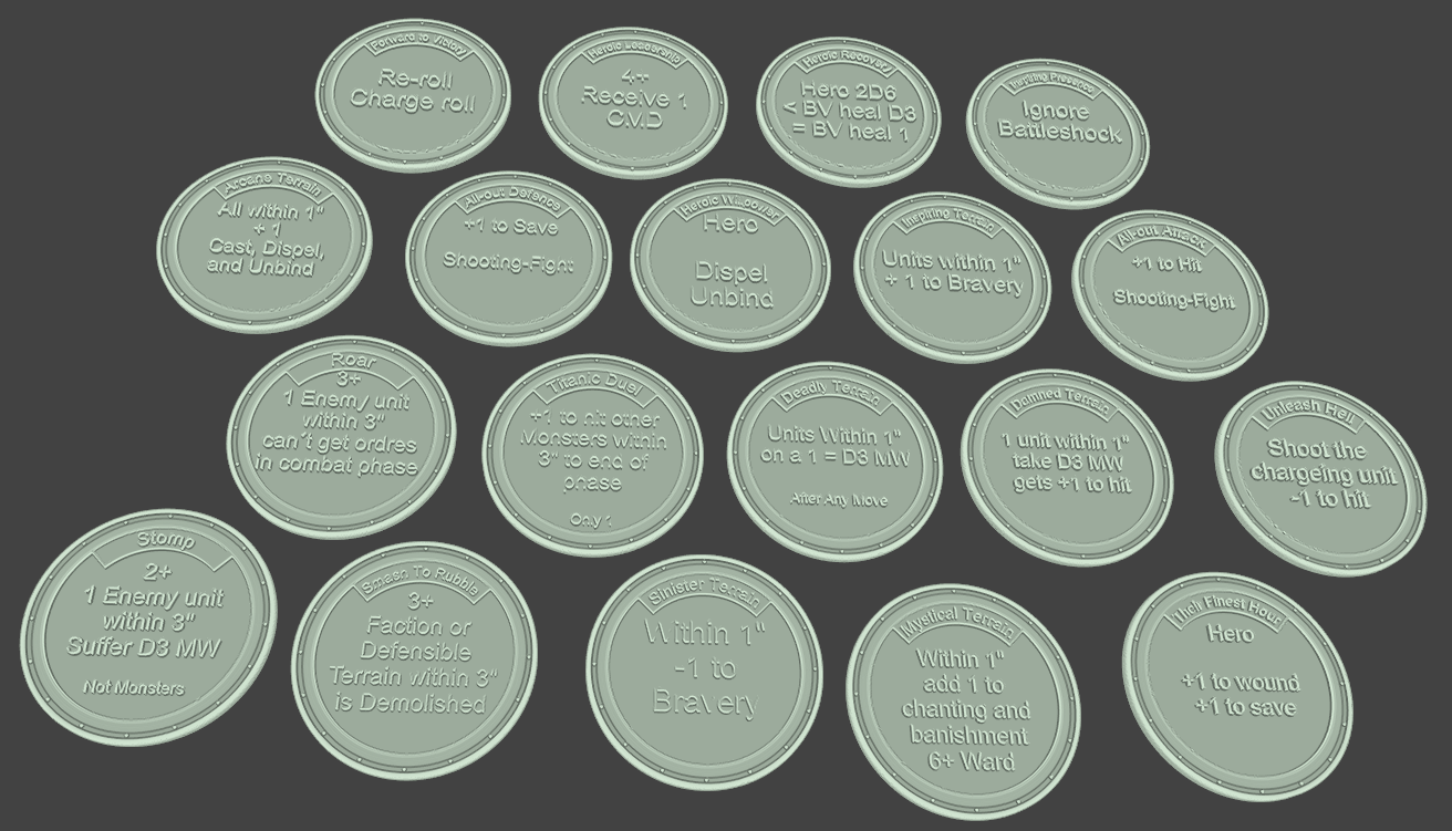 3D file AOS 3.0 Tokens ⚔・3D printing template to download・Cults