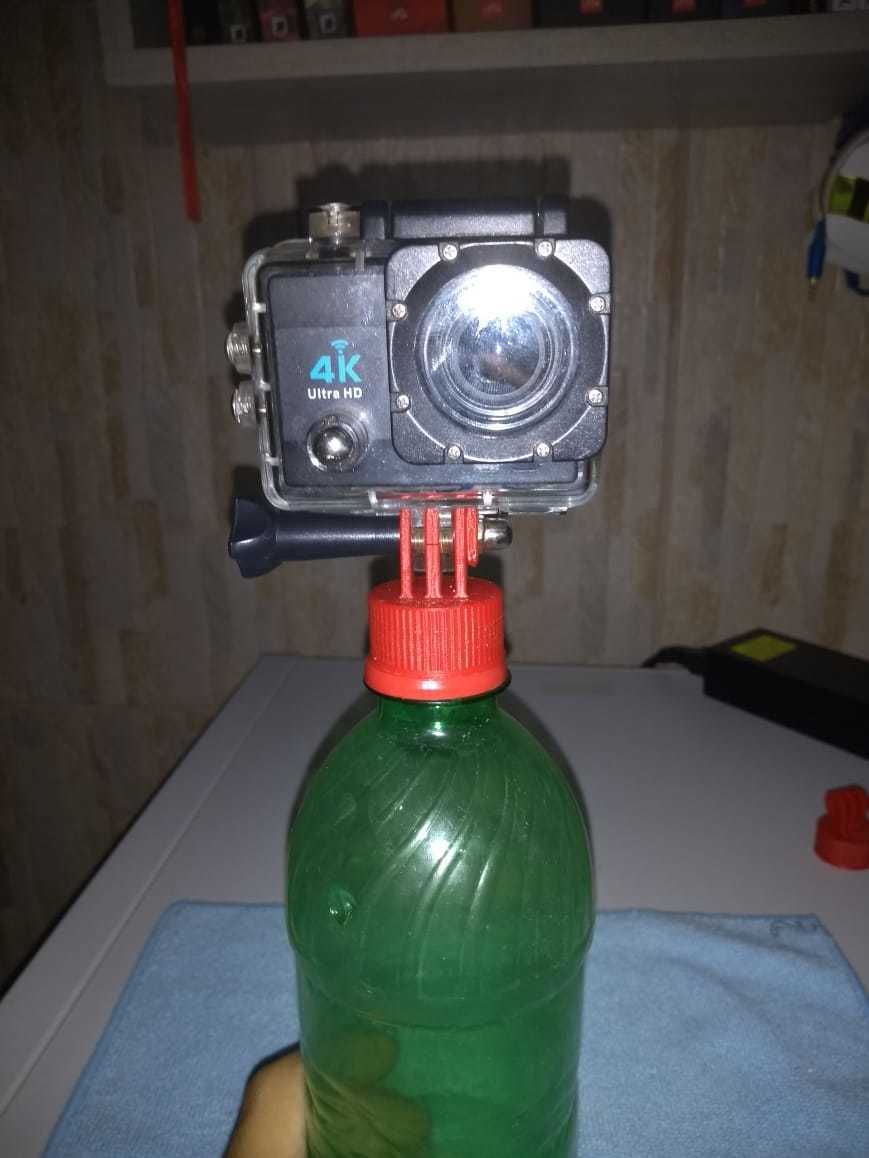STL file GOPRO ON PLASTIC BOTTLE - HAND GRIP AND FLOATER・3D print model ...