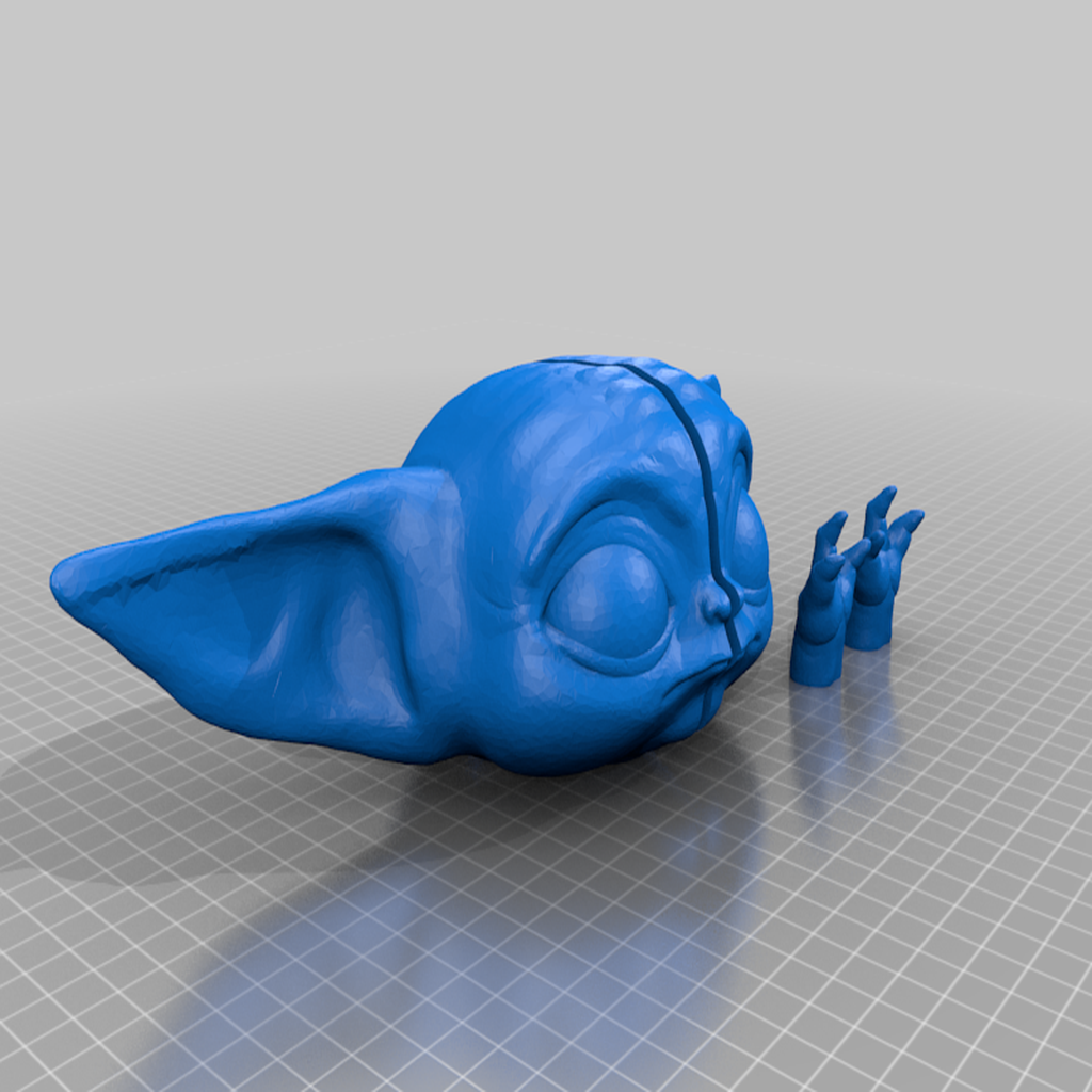 Free 3D file Baby Yoda figure (with movable head) V1.・3D printer model ...