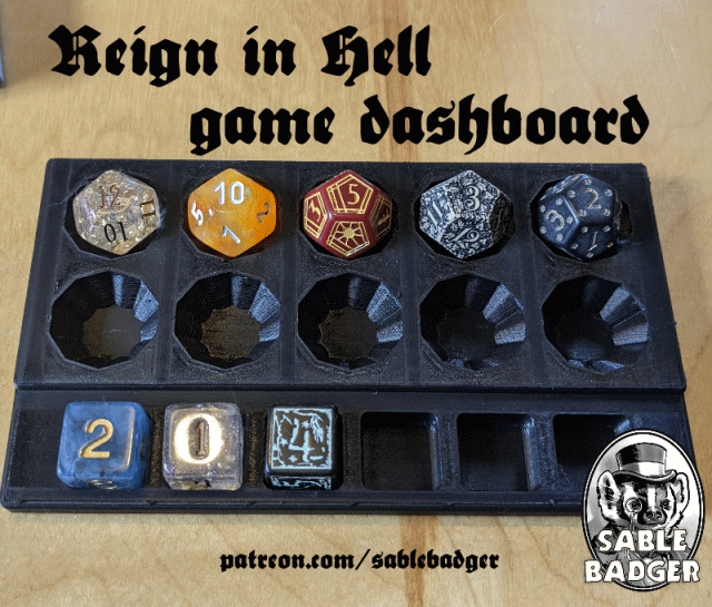 Free STL file Reign in Hell - Game Dashboard - Initiative Tracker・Model ...