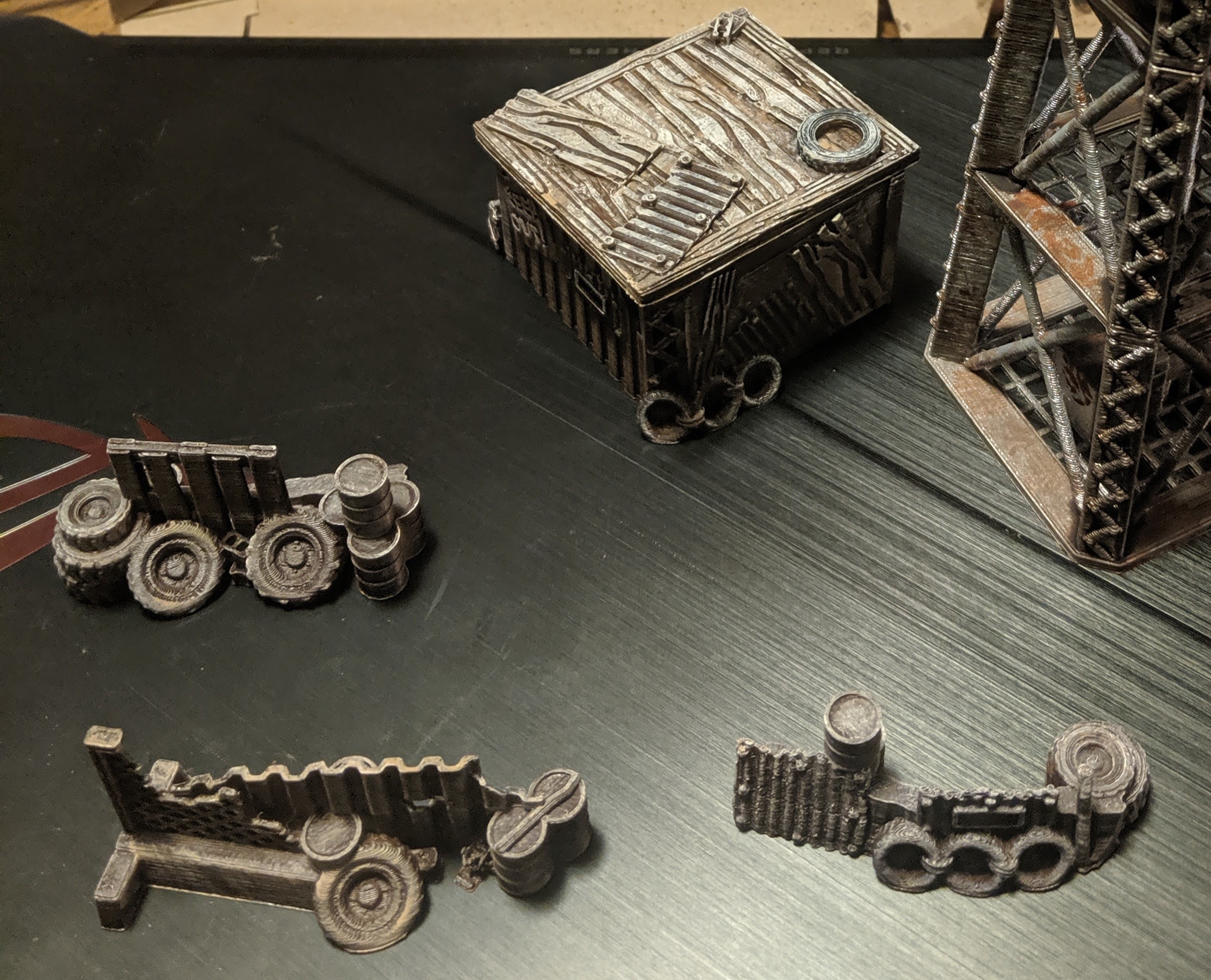 Free STL file Gaslands - Junk barricades and shack・Model to download ...