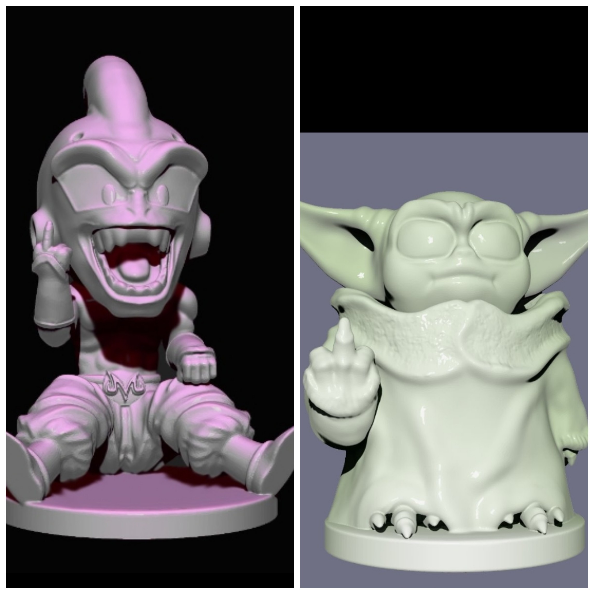 3D file Kid boo and Baby yoda・Template to download and 3D print・Cults