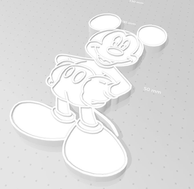 STL file STAND MICKEY PLATE DECORATION・3D print design to download・Cults