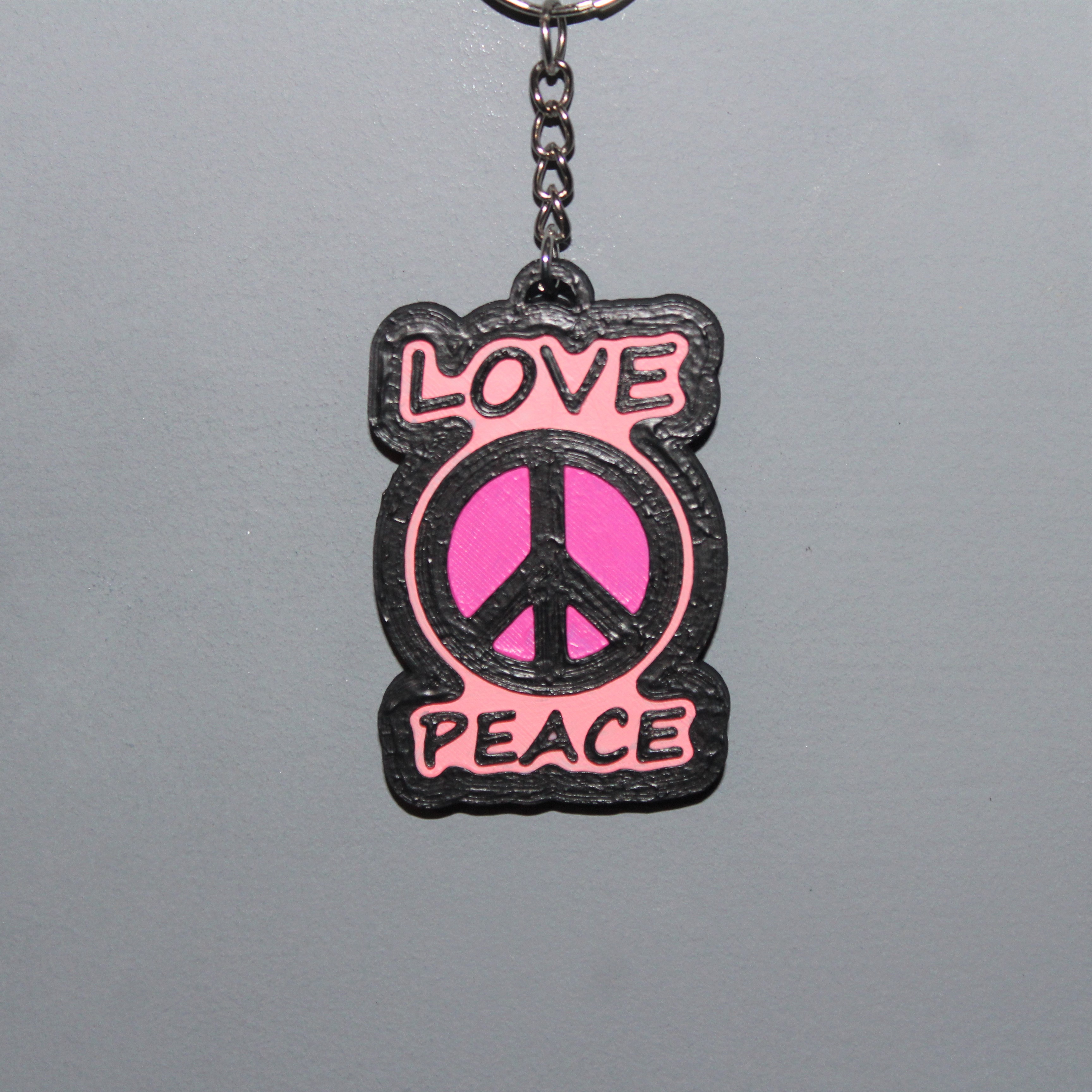 STL file 5 Keychain Peace and Love 2・Template to download and 3D print ...