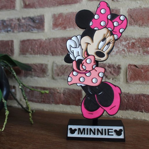Download 3D printing templates STAND MINNIE PLATE DECORATION ・ Cults