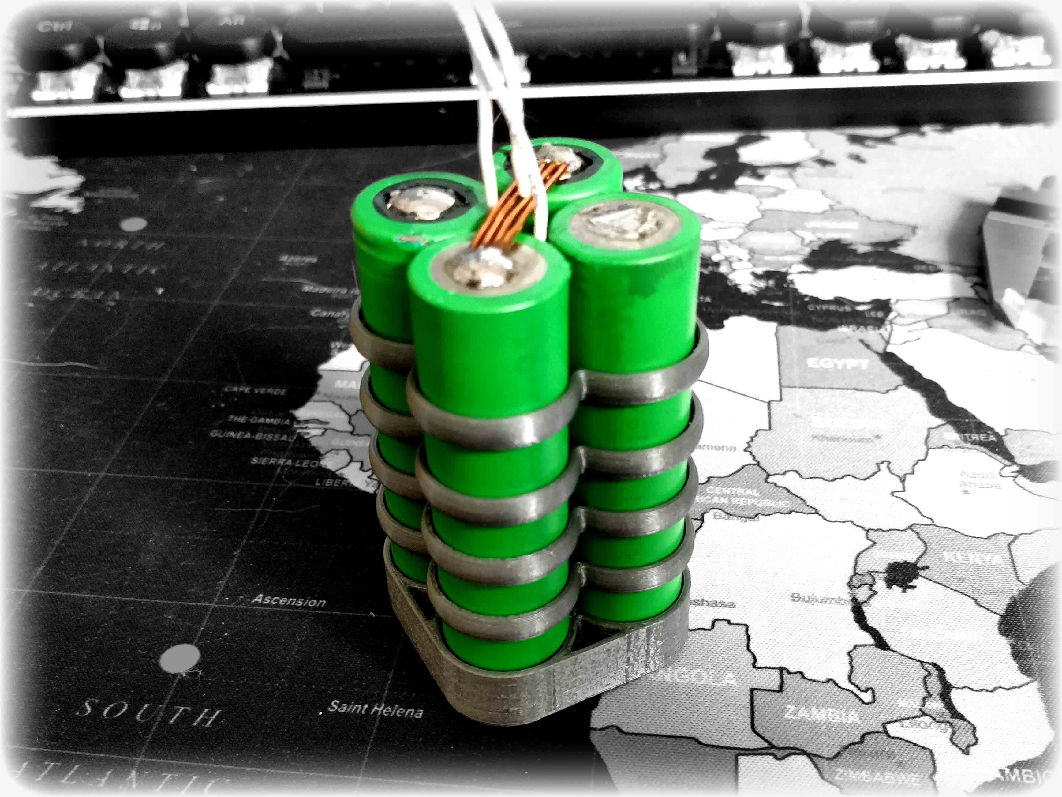 Download free STL file 4S 18650 Li-Ion Battery Pack • 3D printing ...