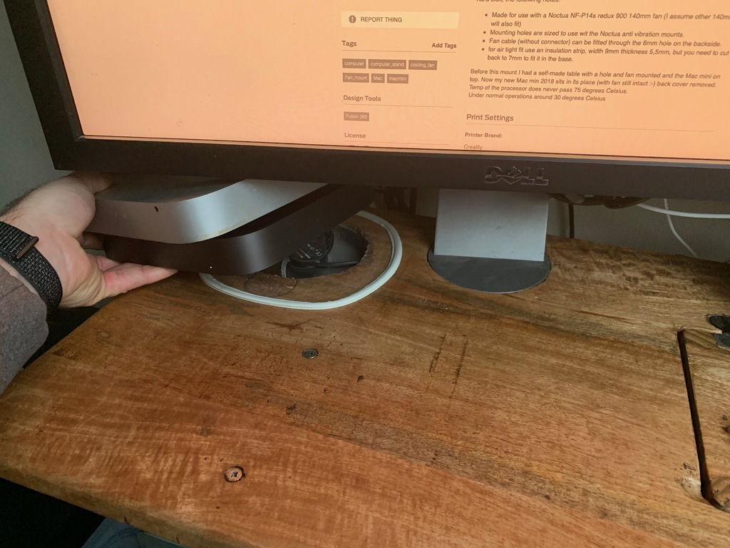 Archivo 3D gratis Base del ventilador de refrigeración del Mac Mini ...