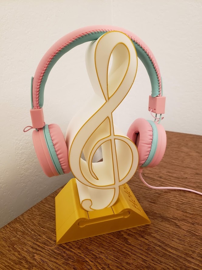 Free 3D file Headphone Stand Treble Clef MMU・3D printable model to ...