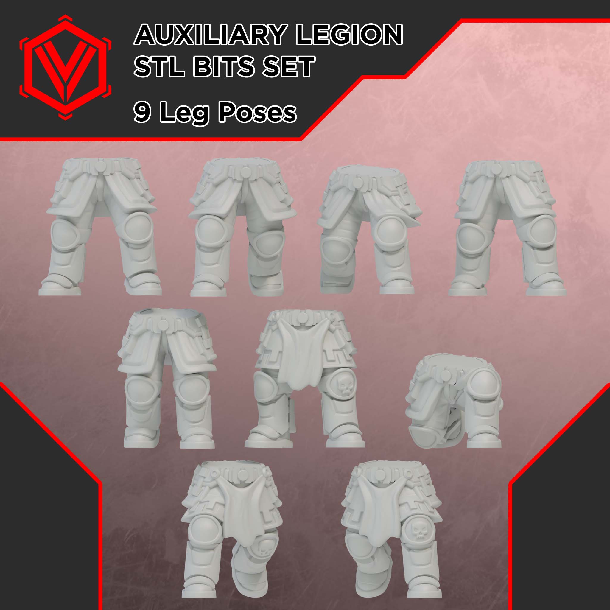3D file Auxiliary Legion Leg & Gladius Bits Set・3D printer model to ...