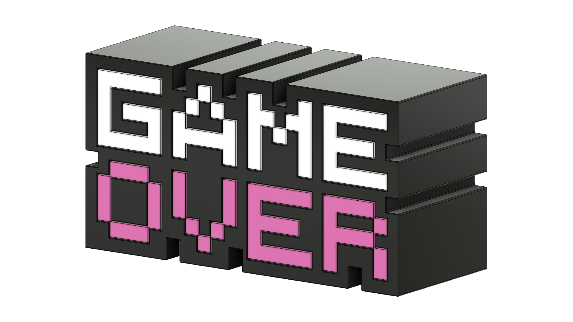 Archivo STL Game Over Big Logo 🎲・Plan de impresora 3D para descargar・Cults