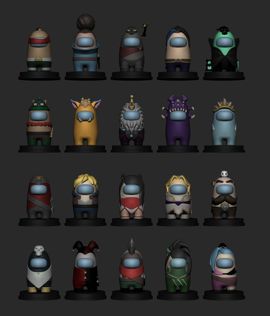 Descargar archivo STL Among us- League of Legends pack • Modelo para la ...