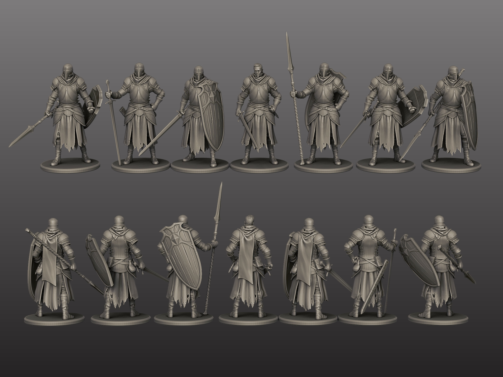 3D file Medival Knights 💂・Template to download and 3D print・Cults