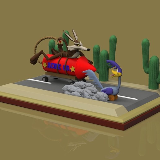 Download STL file Roadrunner Diorama STL • Model to 3D print ・ Cults