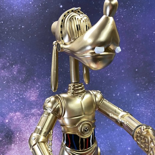 Download 3D printing designs Star Wars Goofy C3PO STL ・ Cults