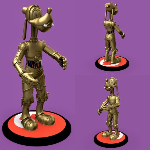 Download 3D printing designs Star Wars Goofy C3PO STL ・ Cults