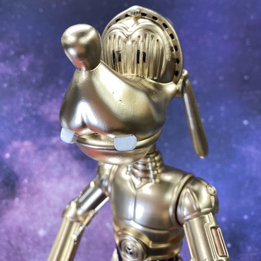 Download 3D printing designs Star Wars Goofy C3PO STL ・ Cults