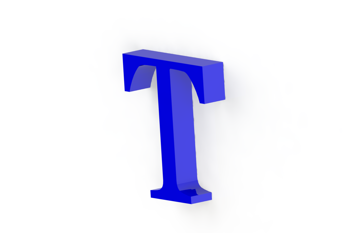 3d Letter T