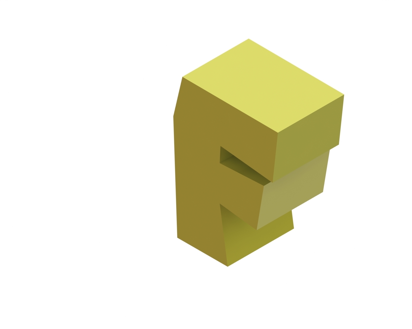 Free STL file Letter F・Template to download and 3D print・Cults