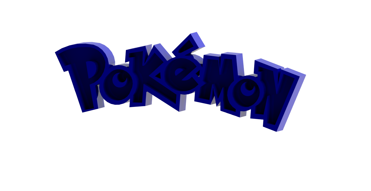 Free STL file POKEMON LOGO 🐉・3D printable model to download・Cults