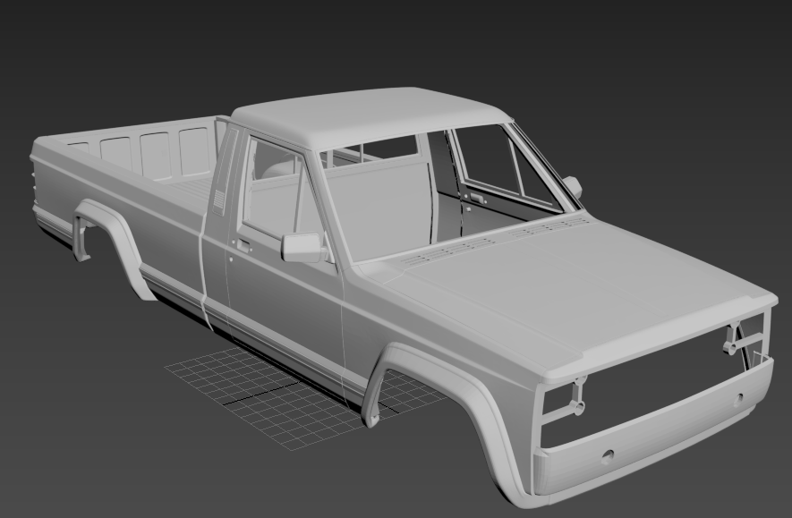 Archivo STL Jeep Comanche MJ 1984 (RC BODY) 313 distancia entre ejes 🏛️ ...