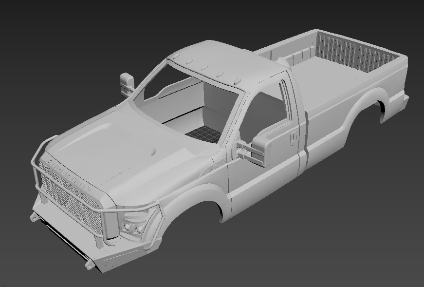STL file FORD F250 RC BODY 🚙・3D print object to download・Cults