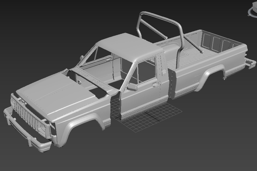 Download STL file Jeep Comanche MJ 1984 (RC BODY) 313 wheelbase • 3D ...