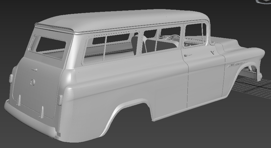 Download STL file Chevrolet SUBURBAN'55 313/324mm wheelbase(RC BODY ...