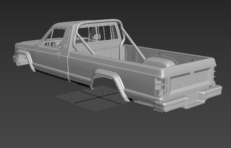 Download STL file Jeep Comanche MJ 1984 (RC BODY) 313 wheelbase • 3D ...