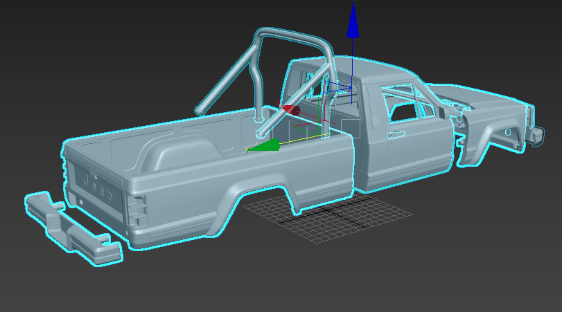 Archivo STL Jeep Comanche MJ 1984 (RC BODY) 313 distancia entre ejes 🏛️ ...