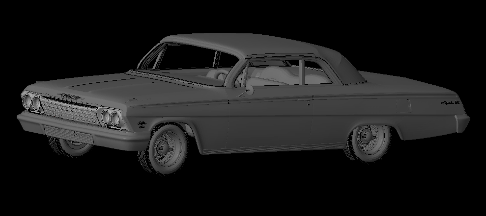 STL file Chevrolet Impala SS 409 1962(1/24-1/10)・3D printable model to ...