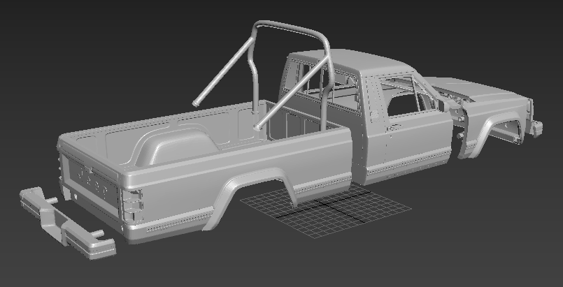 Download STL file Jeep Comanche MJ 1984 (RC BODY) 313 wheelbase • 3D ...
