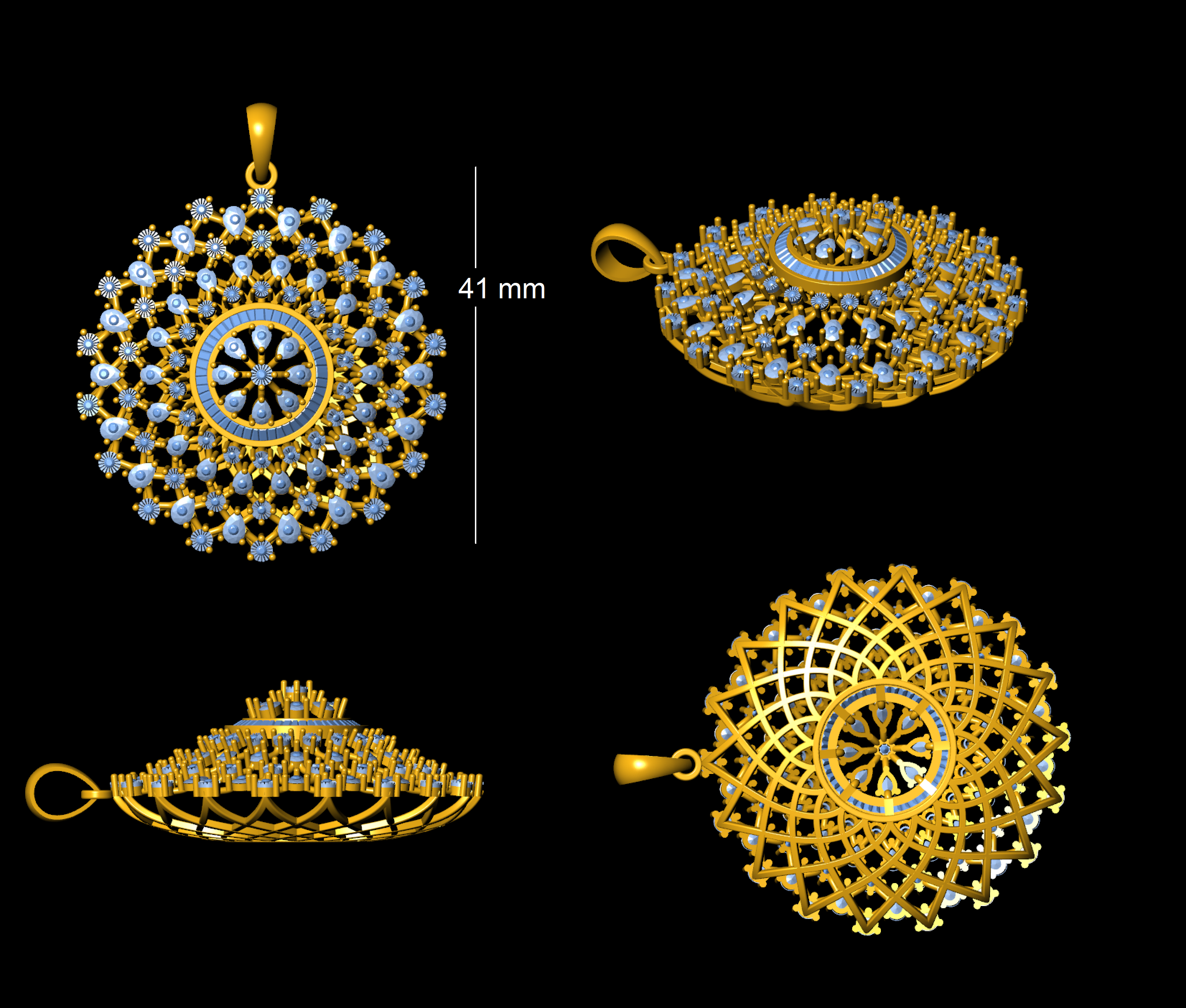STL file Tikli setting round pendant・3D printing idea to download・Cults