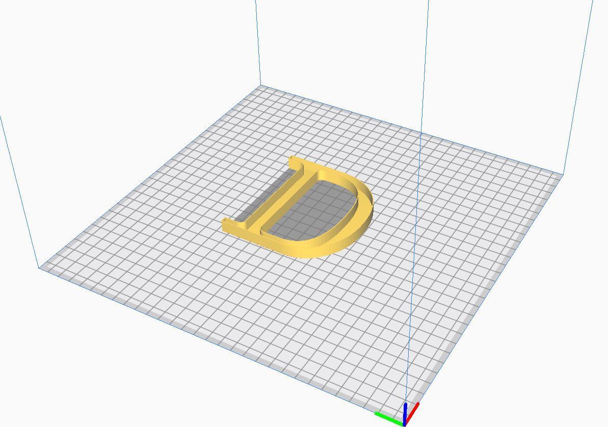 3MF file Letter D of the alphabet (NO SUPPORT)・3D print design to ...