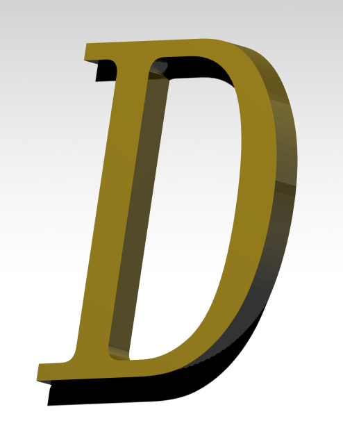 3MF file Letter D of the alphabet (NO SUPPORT)・3D print design to ...
