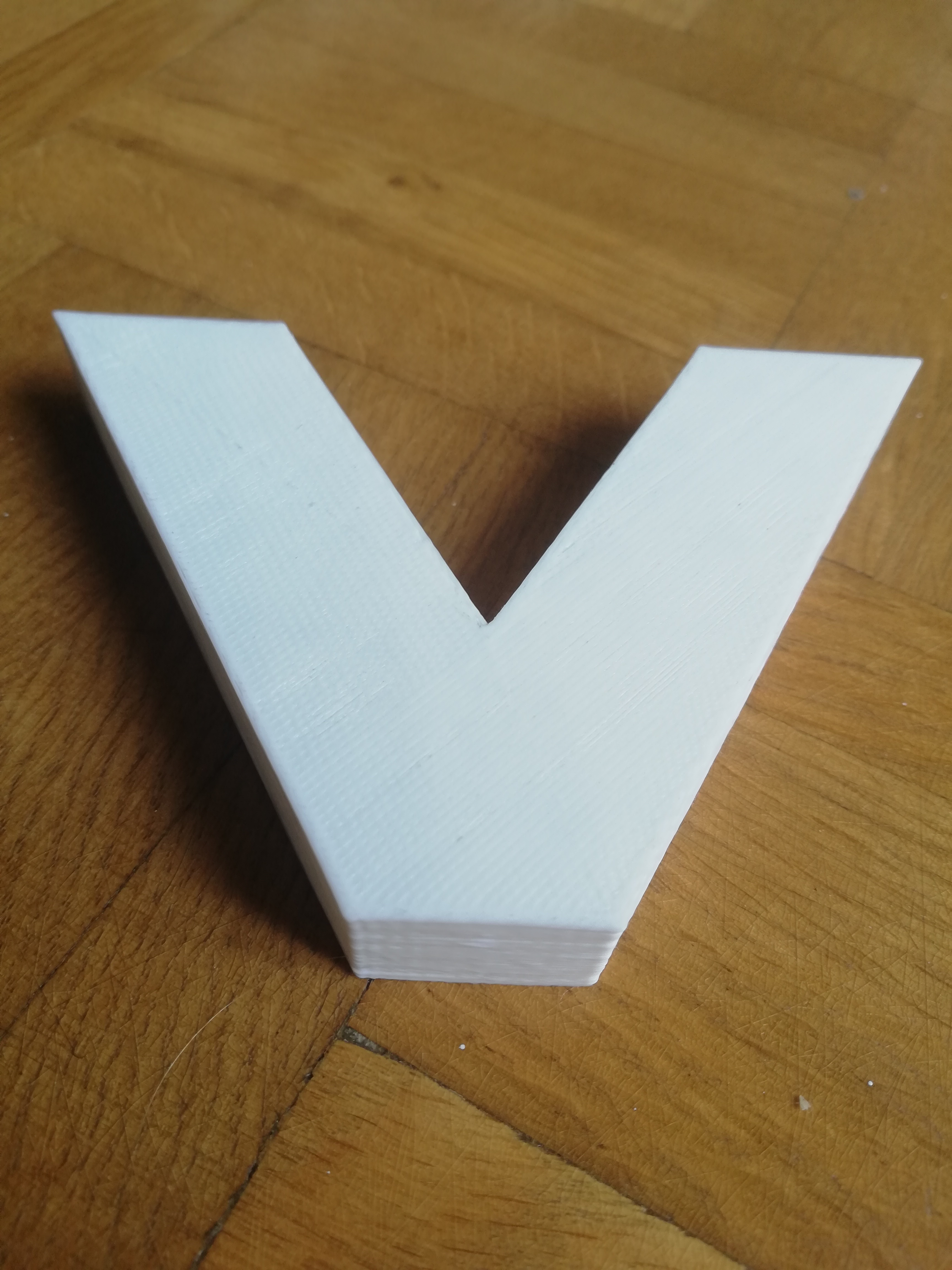 Télécharger fichier GCODE gratuit Lettre V de l'alphabet • Modèle à ...