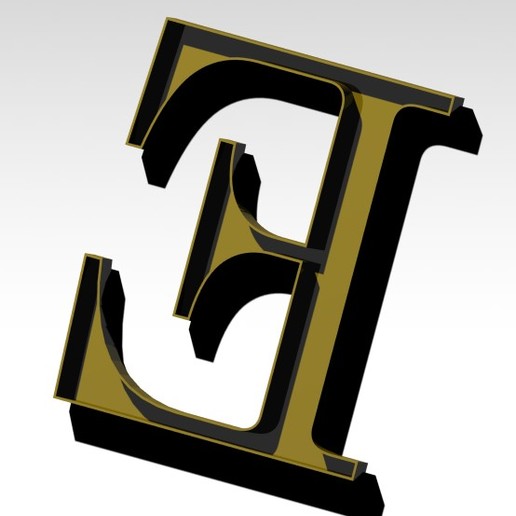 Télécharger fichier STL Lettre E de l'alphabet (SANS SUPPORTS) ・ Cults