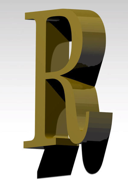3MF file Letter R of the alphabet (WITHOUT SUPPORTS) 👽・Template to ...