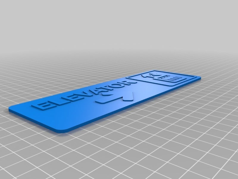 Free STL file Elevator Sign・3D print object to download・Cults