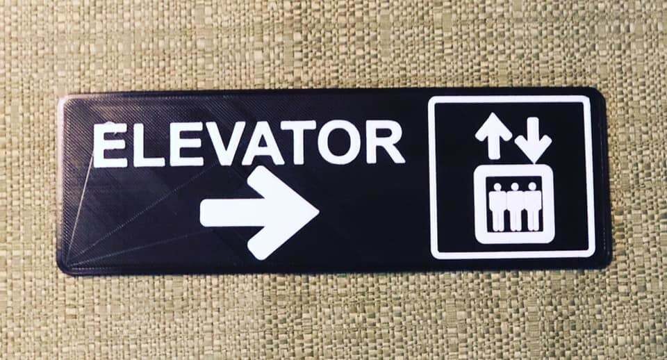 Free STL file Elevator Sign・3D print object to download・Cults