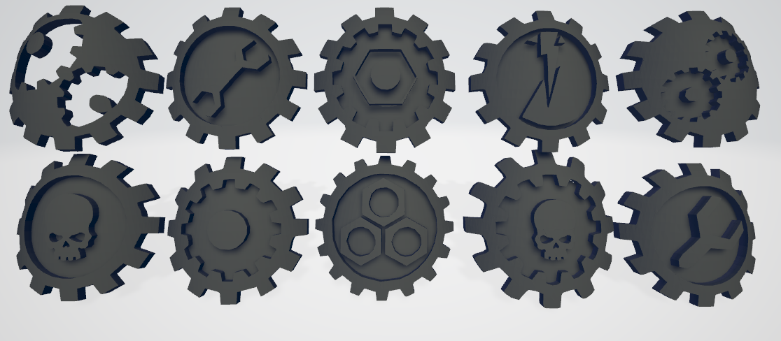 STL file Iron Hands Clan & Chapter Icons Space Marine Icon Moulded ...
