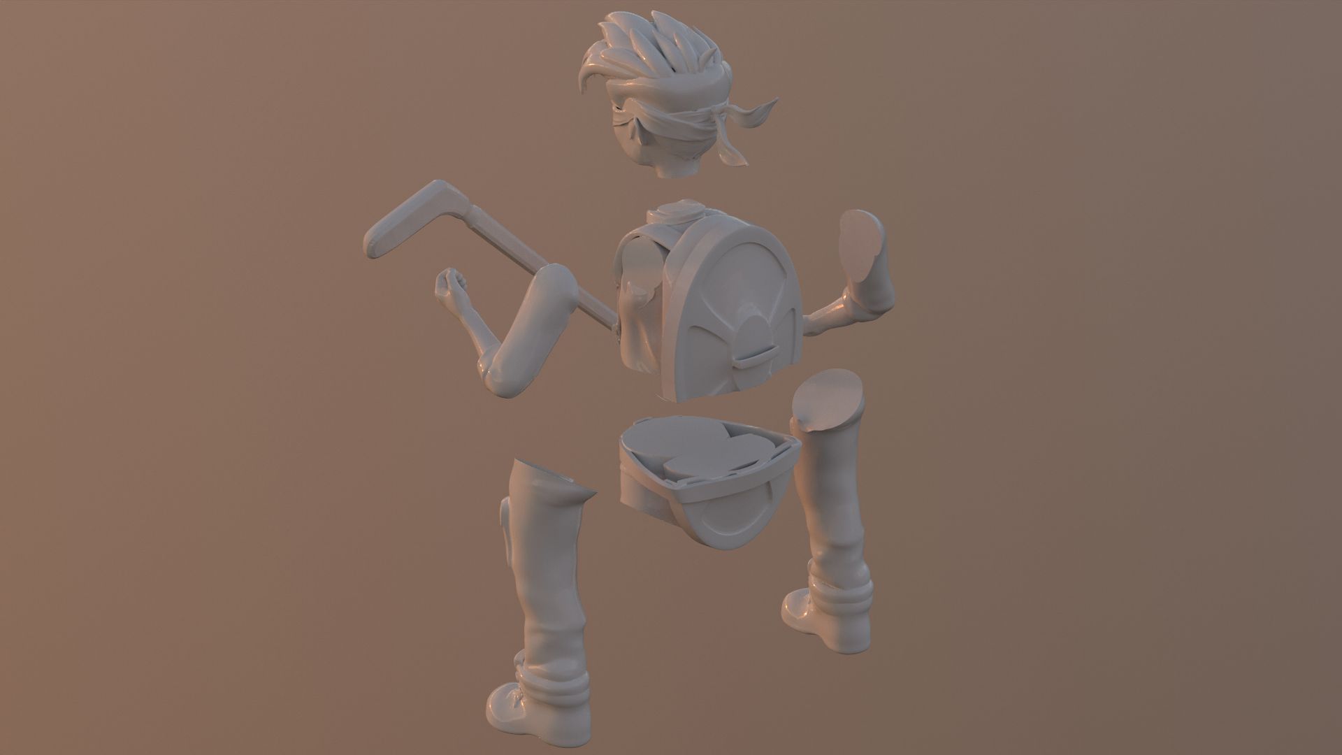 Файл 3D Зак - TMNT телесериал 1987 года・Шаблон для загрузки и 3D-печати ...